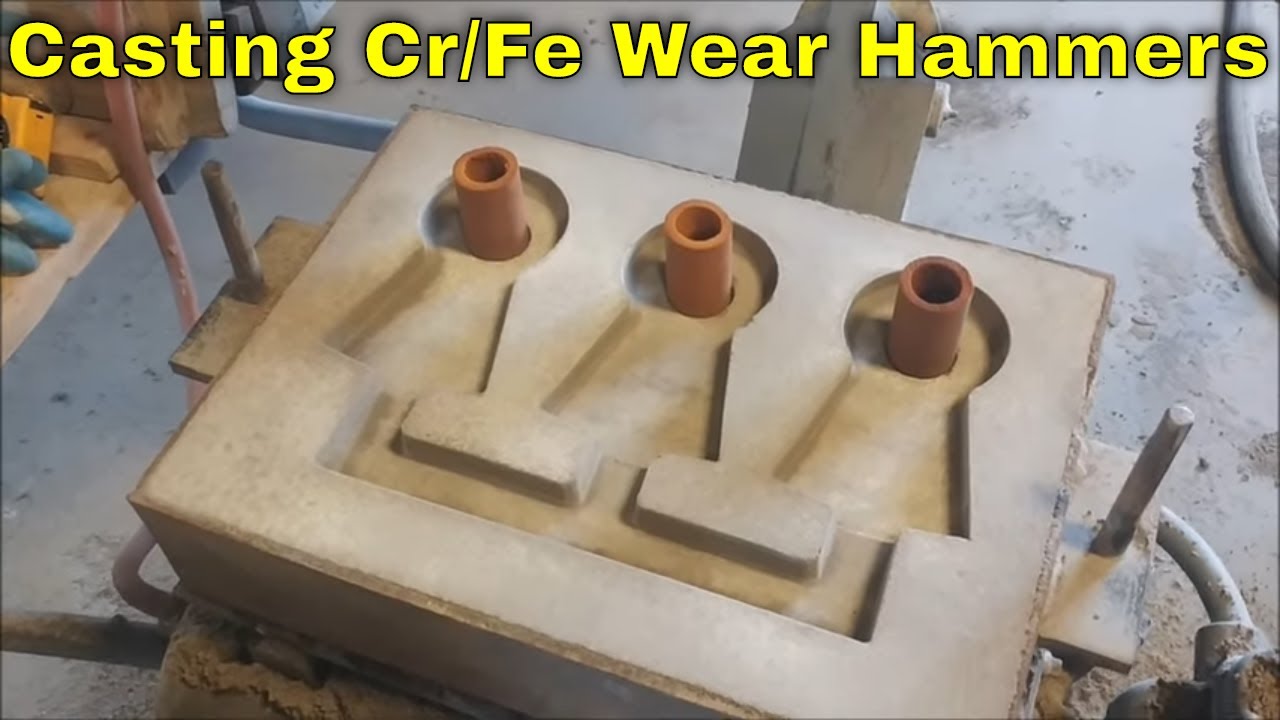 Making Chrome-Iron Hammers For Our Hammer Mills - YouTube