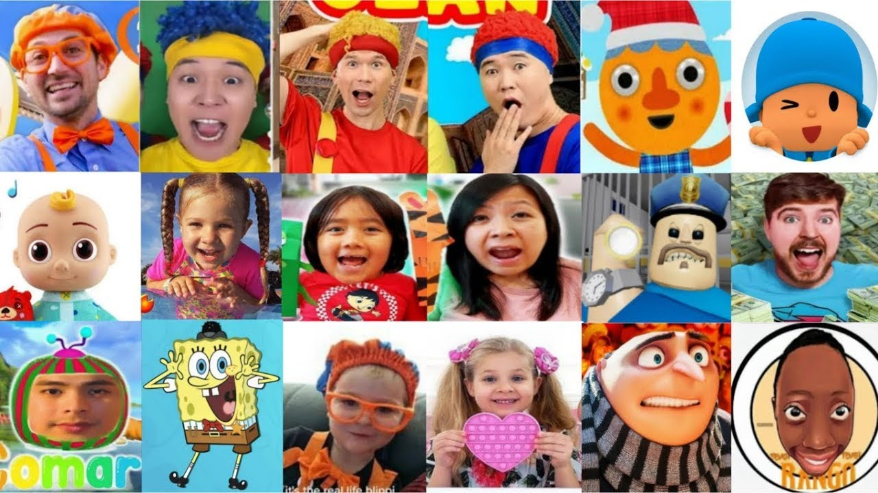 Blippi - Ryan’s World - Cocomelon - D Billions - Kulikitakati Face Dance Max Hop 53 - YouTube