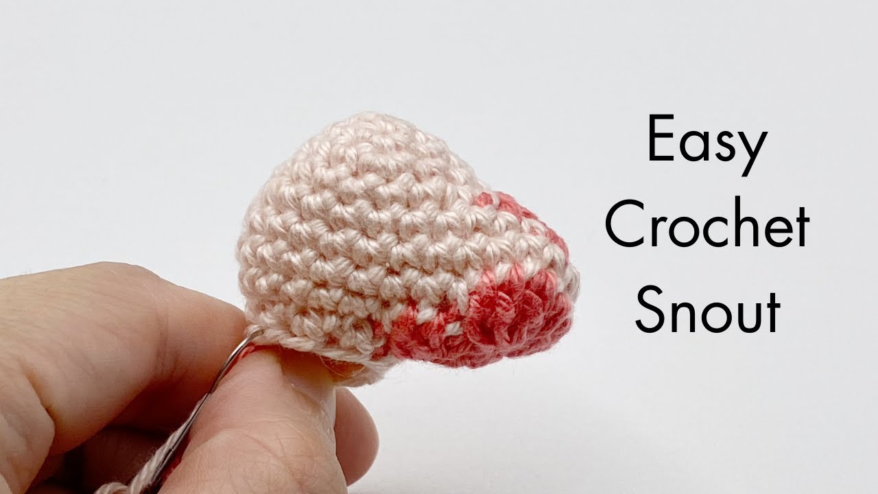 How to Crochet a 3D Animal Snout (Amigurumi Cylindrical Shaping) - YouTube
