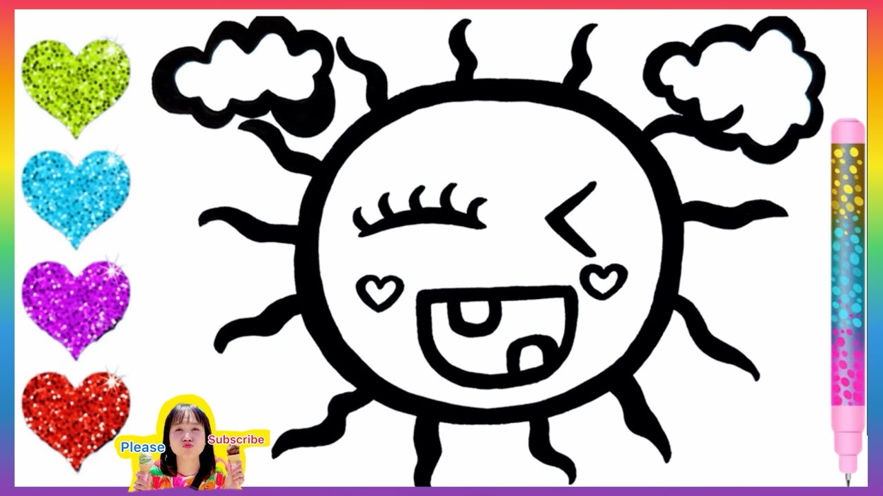 How To Draw The Sun Step By Step for children, toddlers☀️ || Drawing ...