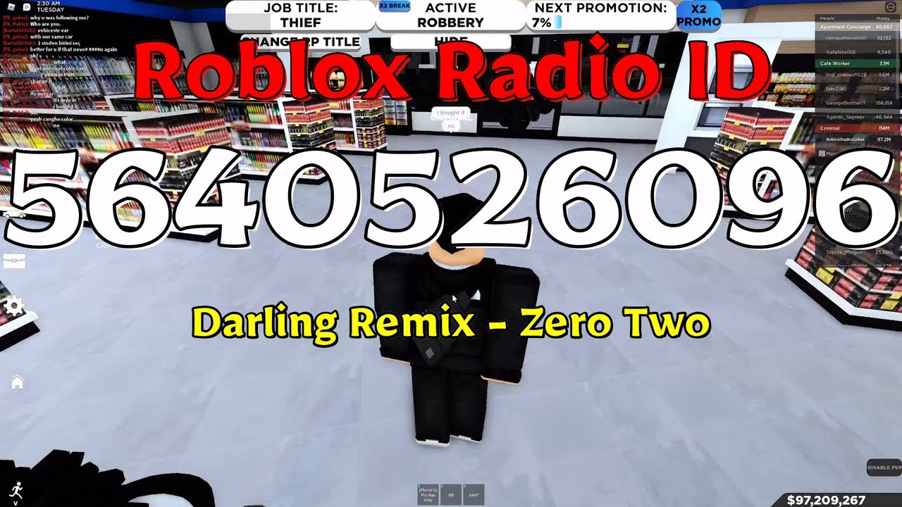 Darling Remix - Zero Two Roblox Code - YouTube