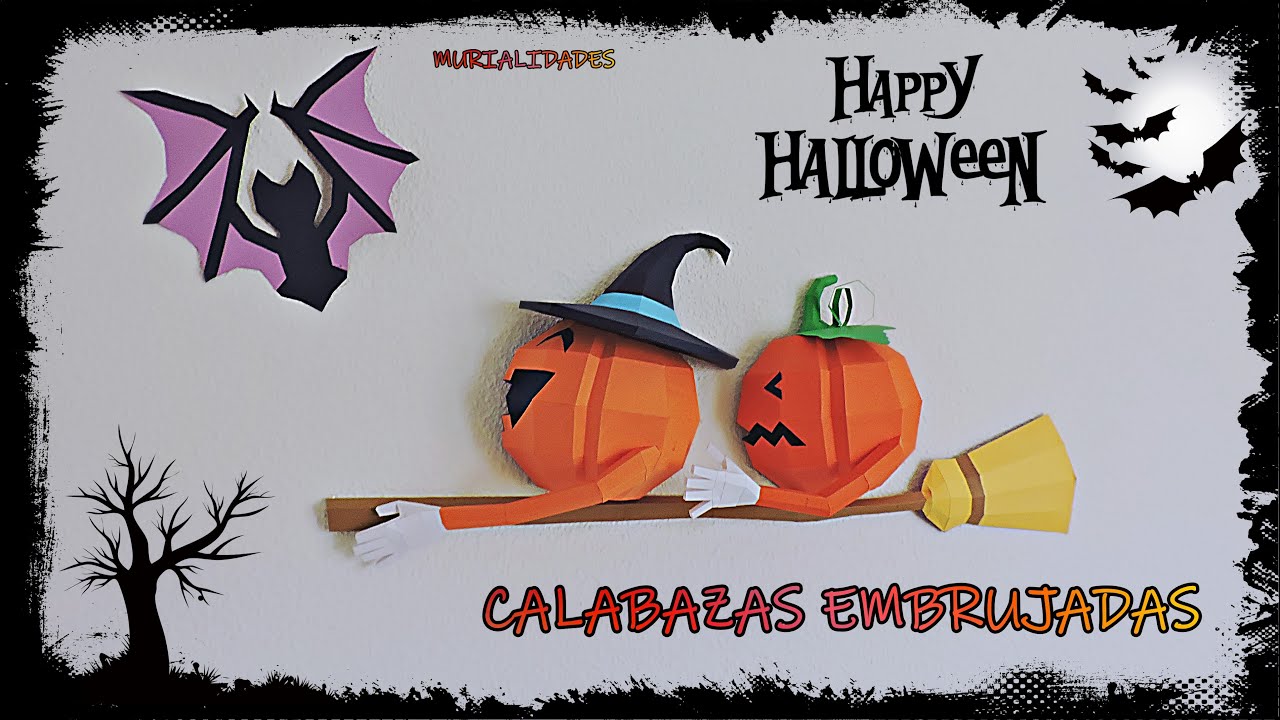 🎃 CALABAZAS EMBRUJADAS - Halloween PaperCraft - DIY Home Decor Craft ...