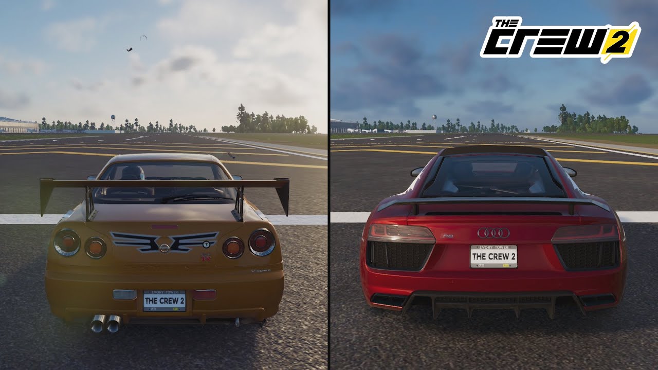 The Crew 2 | Nissan Skyline R34 2002 vs. AUDI R8 2018 Sound and ...