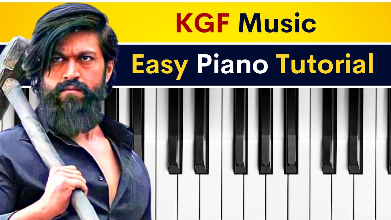 KGF Rocky BGM - With Easy Piano Tutorial | KGF Background Music - YouTube