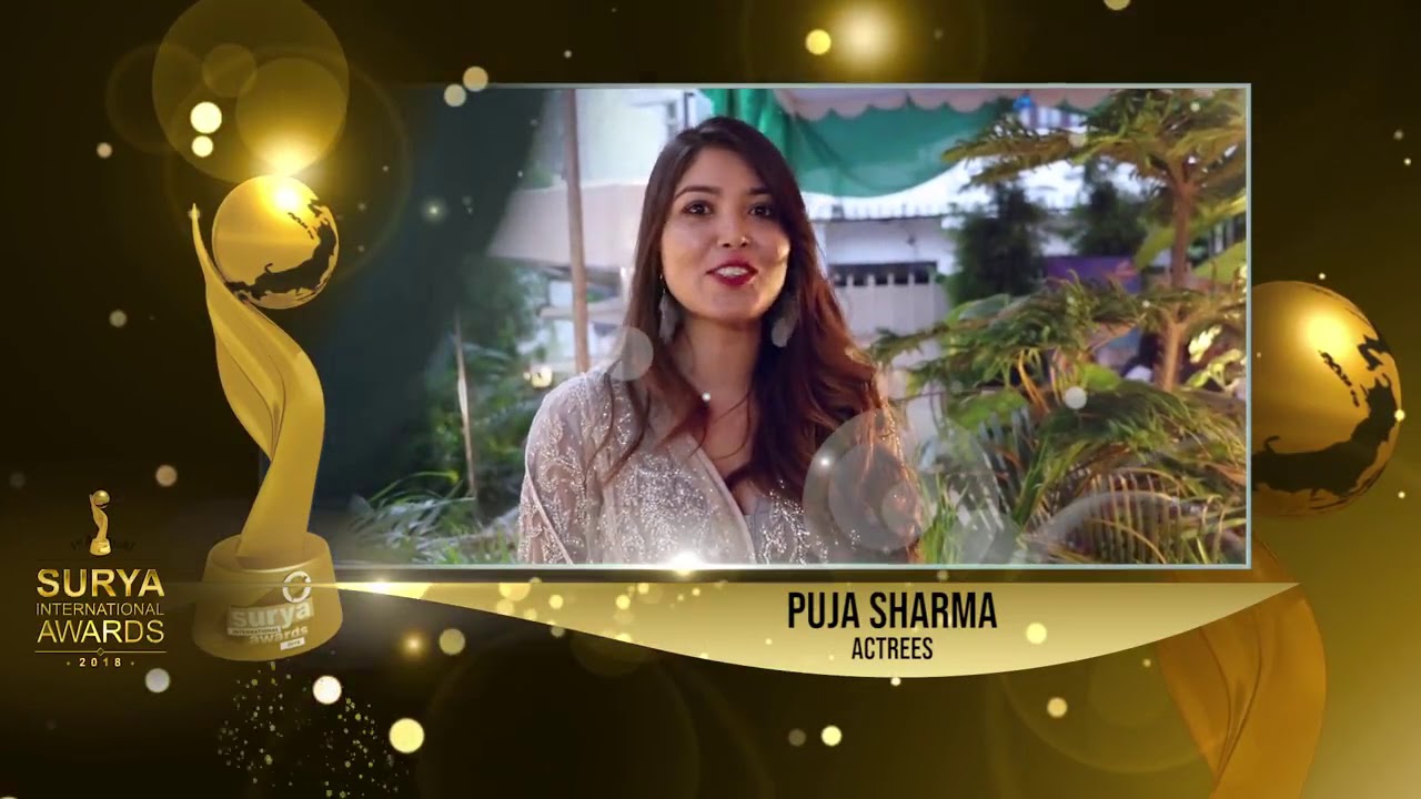 Nepali Actress Puja Sharma || Surya International Awards 2018 - YouTube