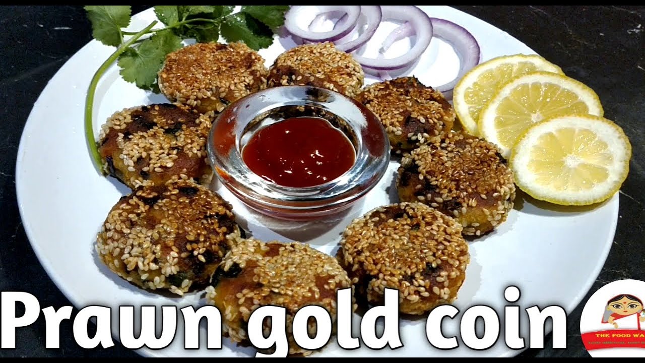 Prawn gold coin recipe - Chinese prawn starter recipes - YouTube