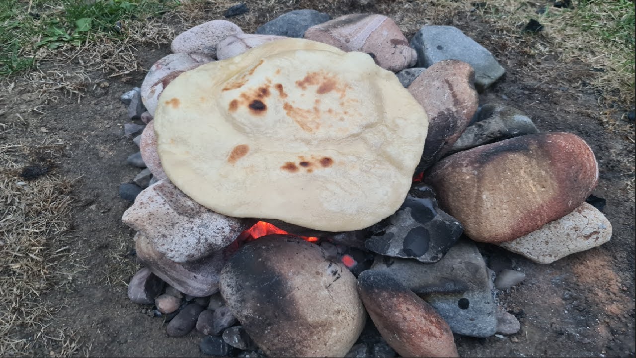 Stone Bread l Cooking Bread on Stones l Primitive Technology - YouTube