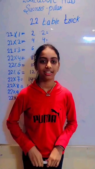 Table trick by vaishnavi any two digit table can write easily - YouTube