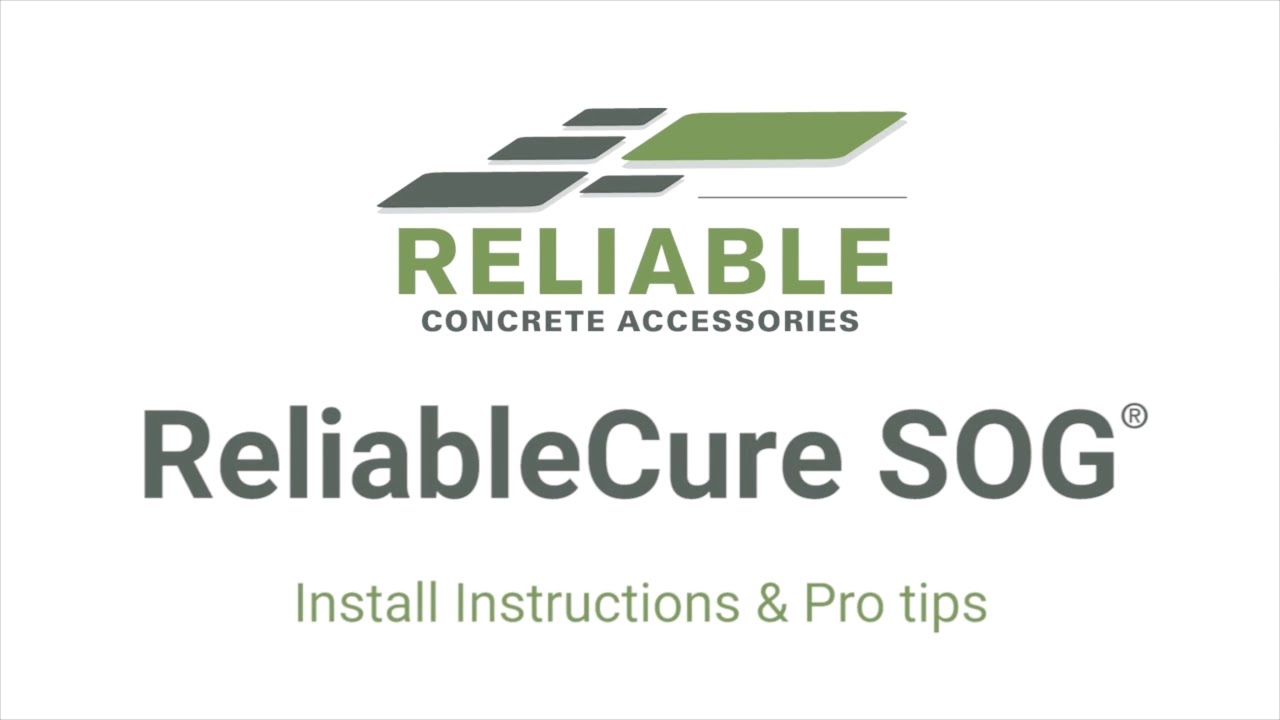 ReliableCure SOG® Wet Curing Blanket Installation and ProTips - YouTube
