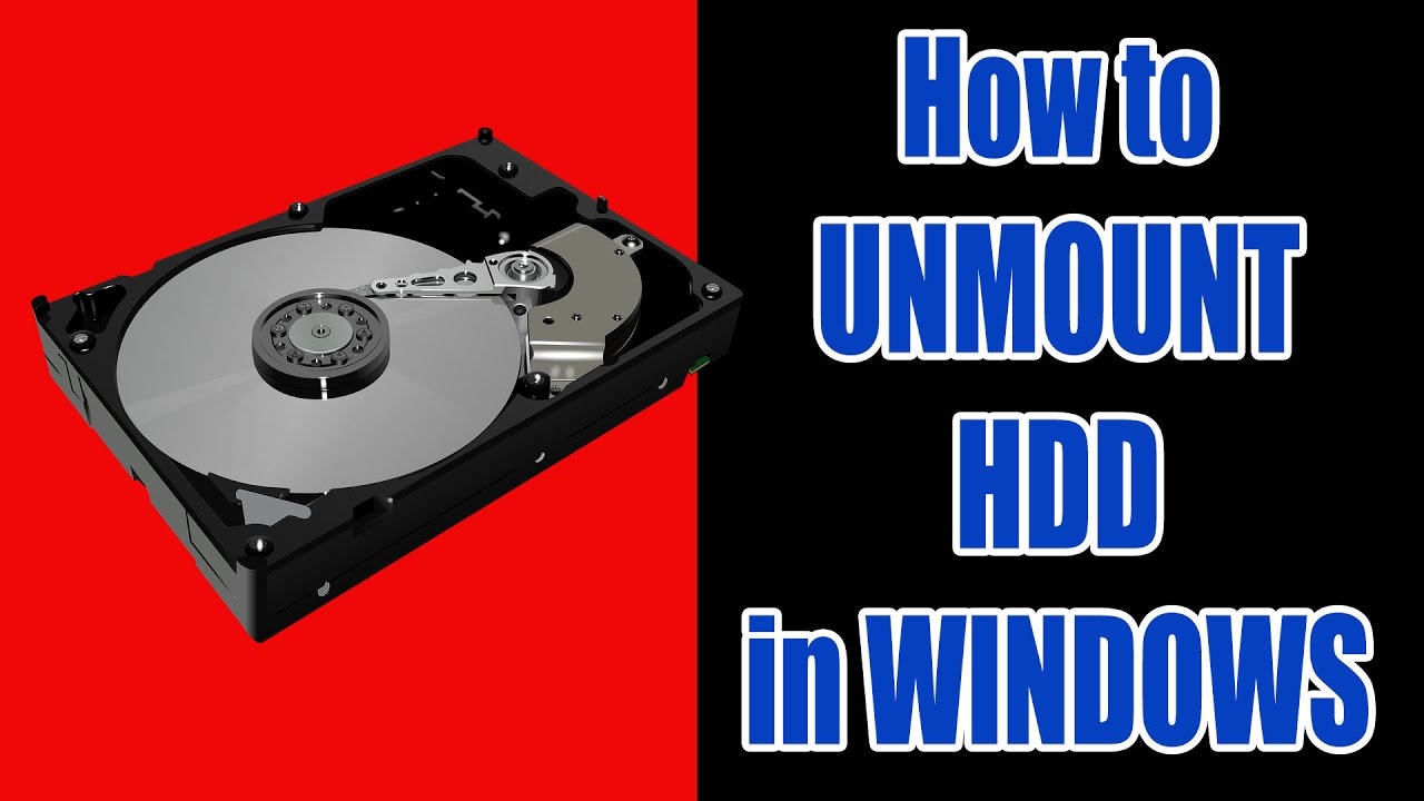 How to unmount hdd in Windows - YouTube