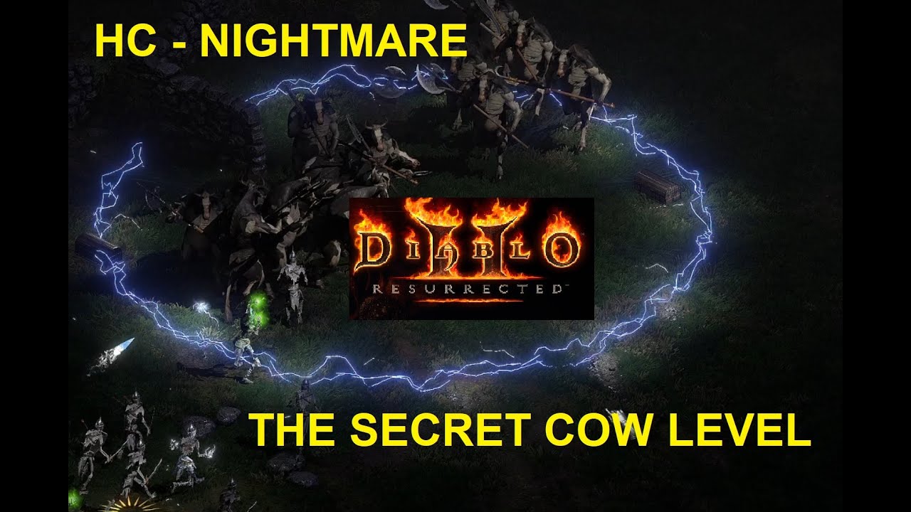 Diablo 2 Resurrected - The Secret Cow Level (HC-NM) - YouTube