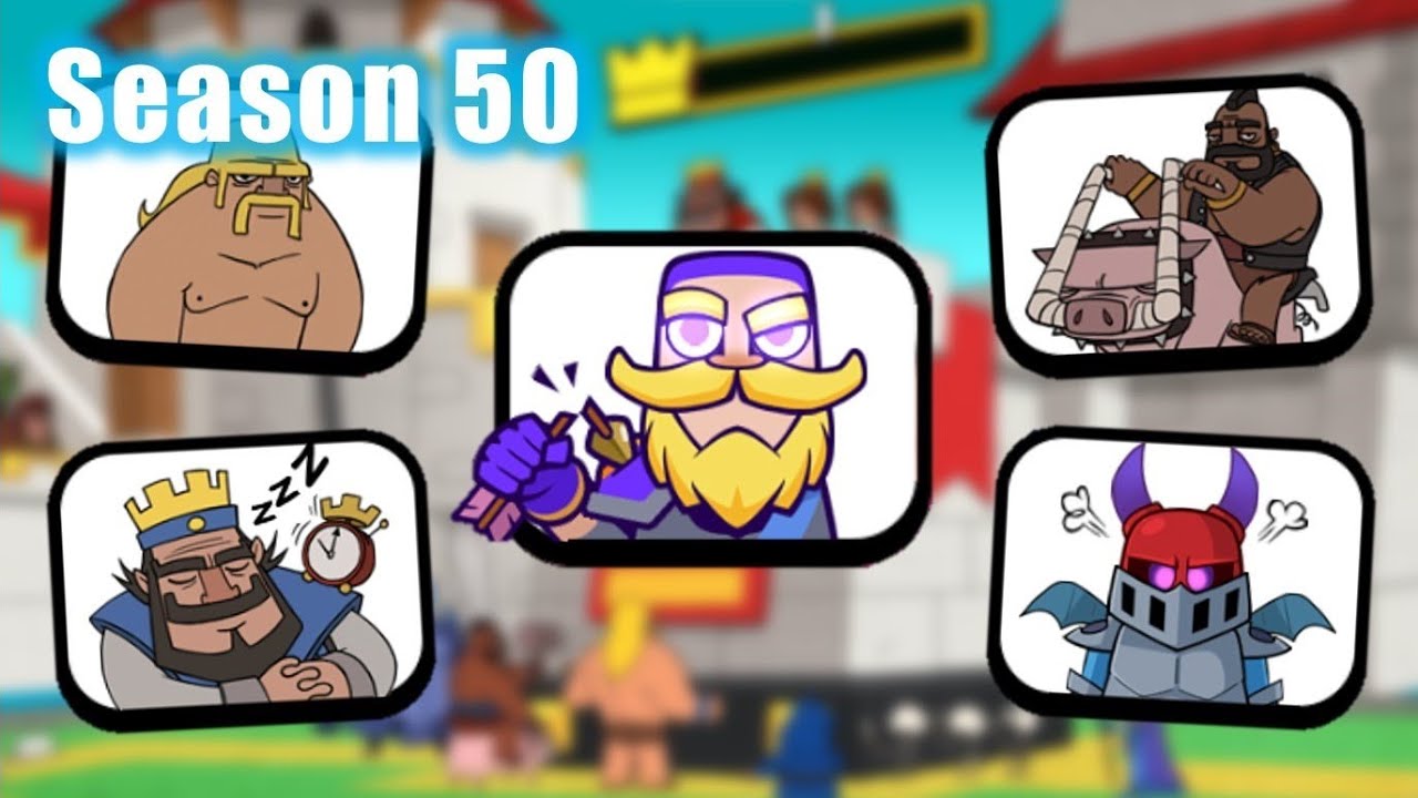 ALL Season 50 Emotes In Clash Royale! | Clash A Rama Season Emotes ...
