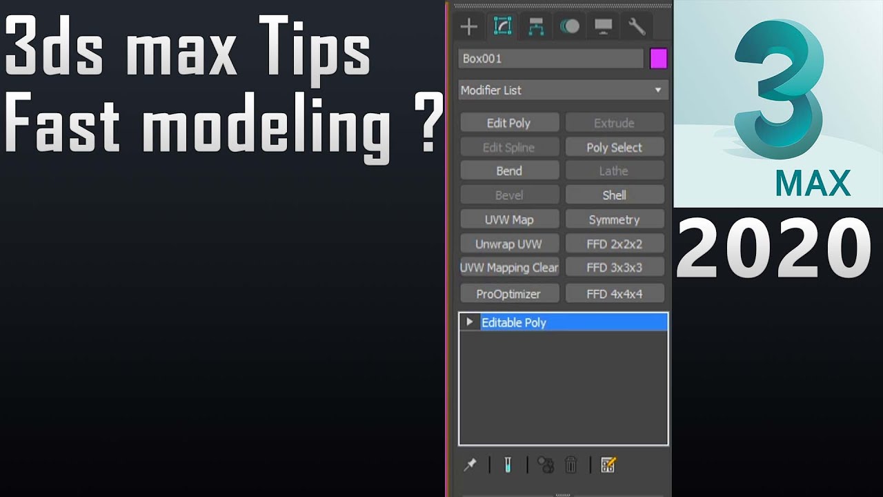 3ds max 2020 Modifiers Tricks - YouTube