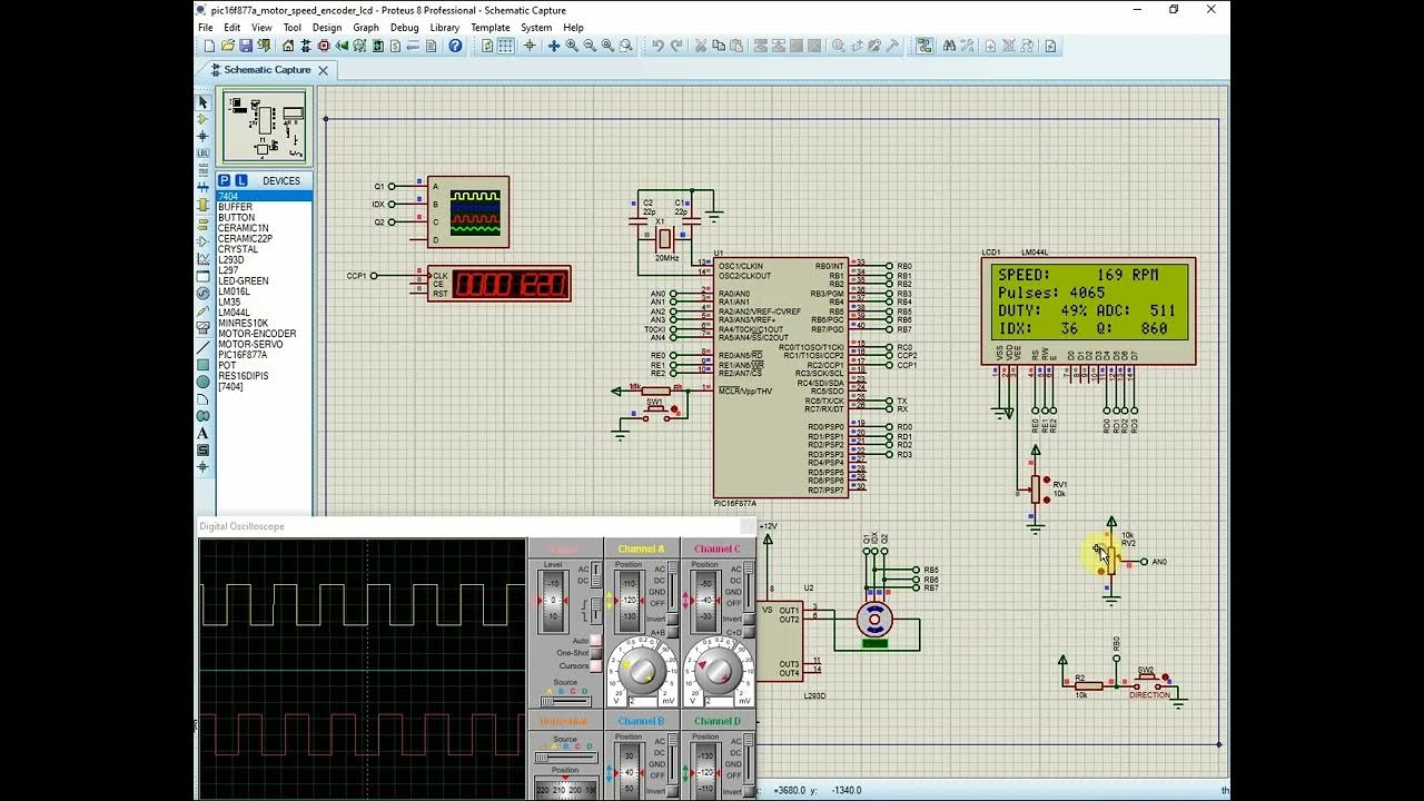 PIC16F877A PWM Motor Speed RPM - YouTube