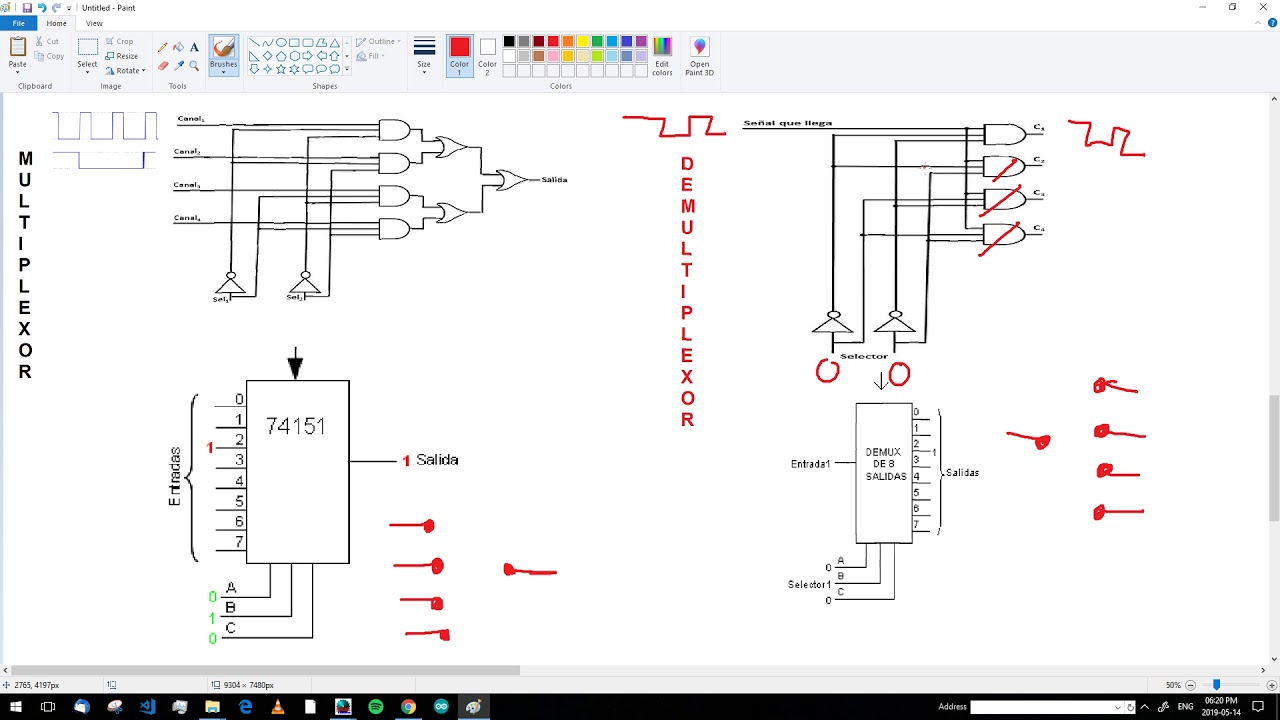 como funciona el multiplexor y el demultiplexor - YouTube