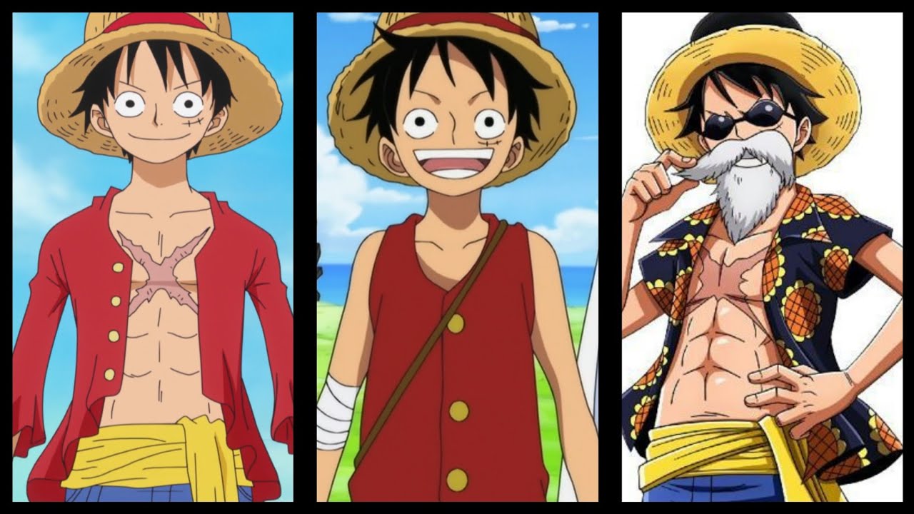 Los trajes de Luffy a lo largo del anime - YouTube