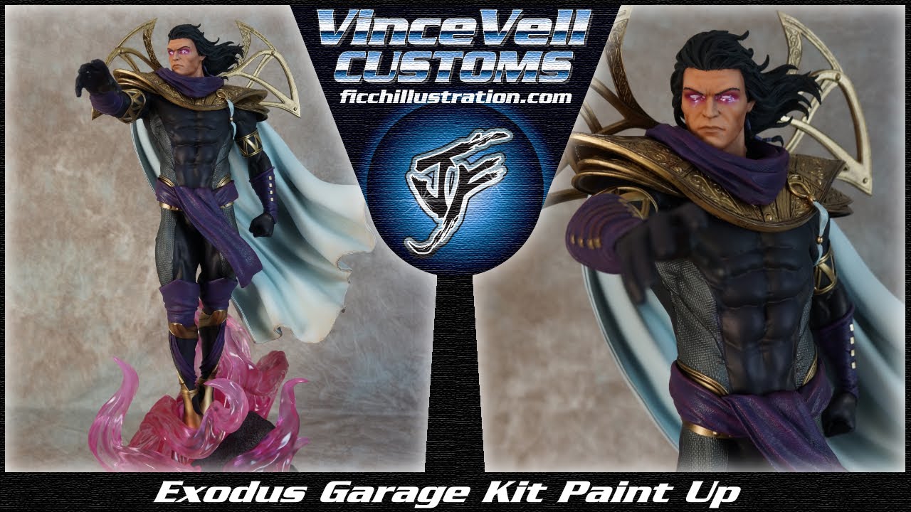 Exodus X-Men Garage Kit Statue Paint Up - YouTube