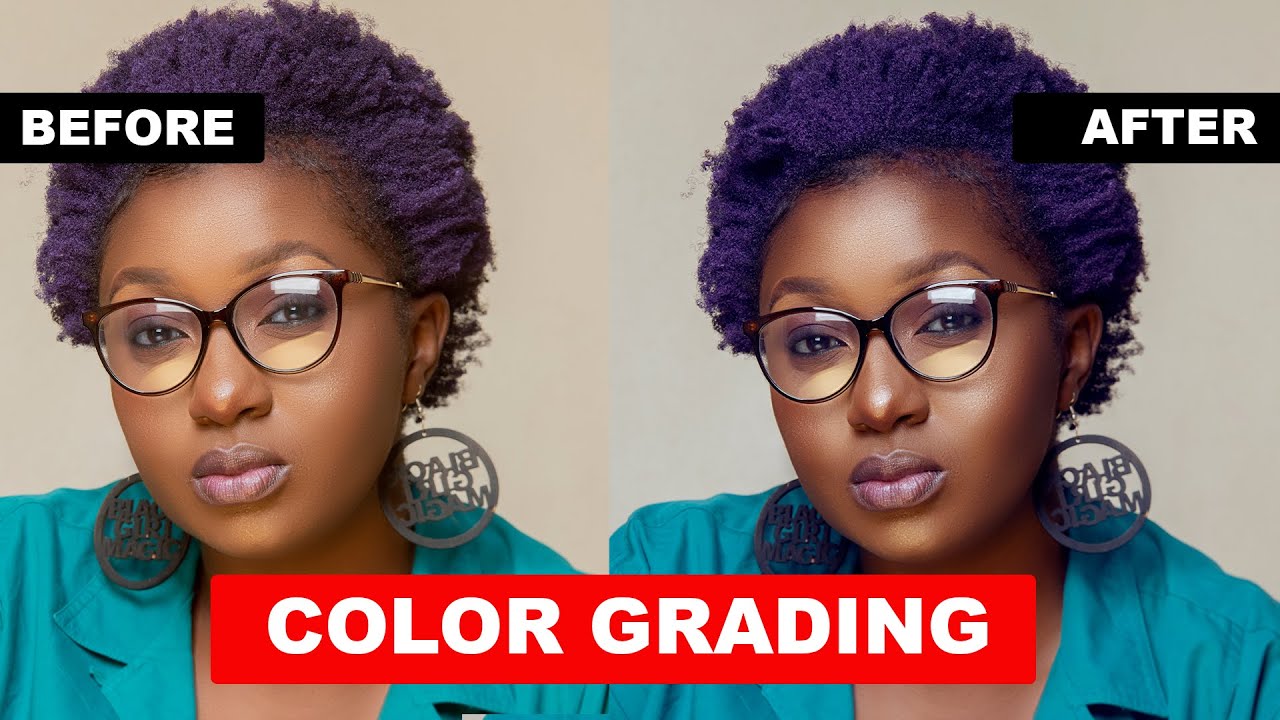 Indoor Dark Skin Color Grading - Photoshop - YouTube