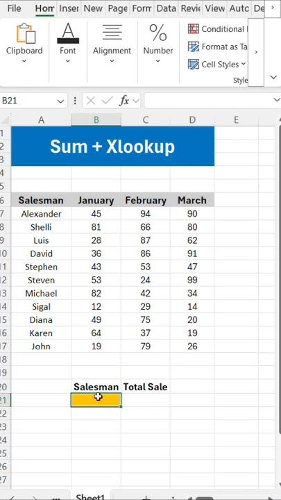 Excel Xlookup with Sum. #excelshortcuts #excel #exceltips #shorts #shortvideo #trending - YouTube