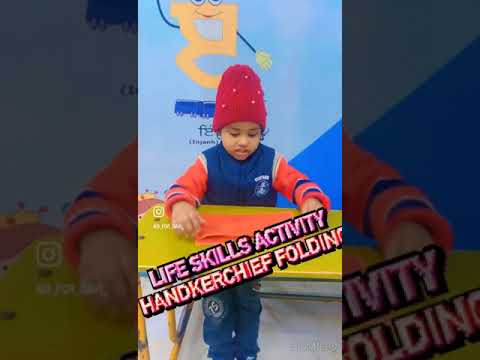 Handkerchief folding life skills activity.... Sunrise Kidz sirhind ...