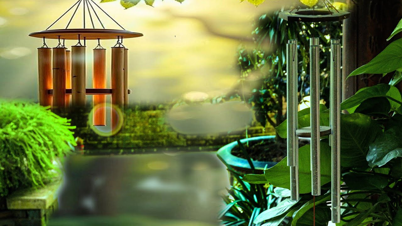 Peaceful wind chimes. Relax, relieve stress, meditate, focus. Study and ...