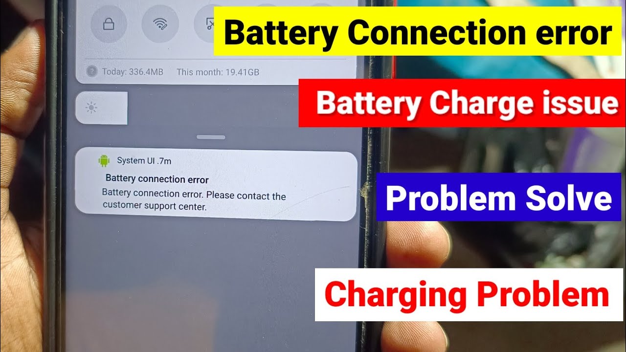 Battery connection error please contact the customer support center ...