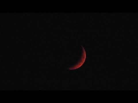 Unusual Red Crescent Moon - YouTube