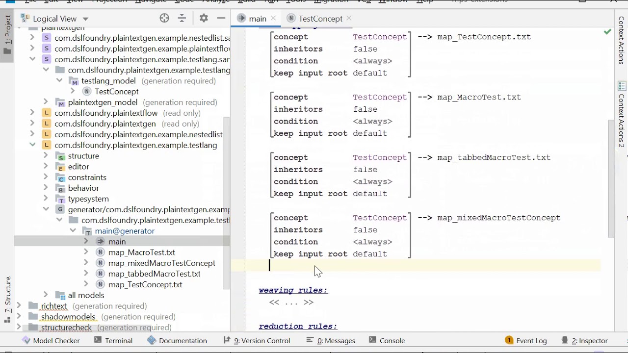 How to add a com.dslfoundry.plaintextgen root template to an MPS ...