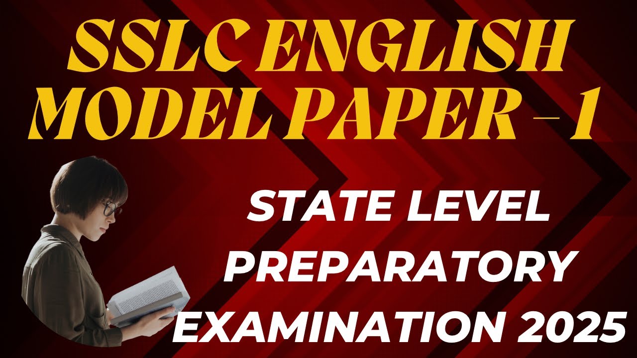 SSLC State Level Preparatory Exam English Model Question Paper-1 | 10th ...