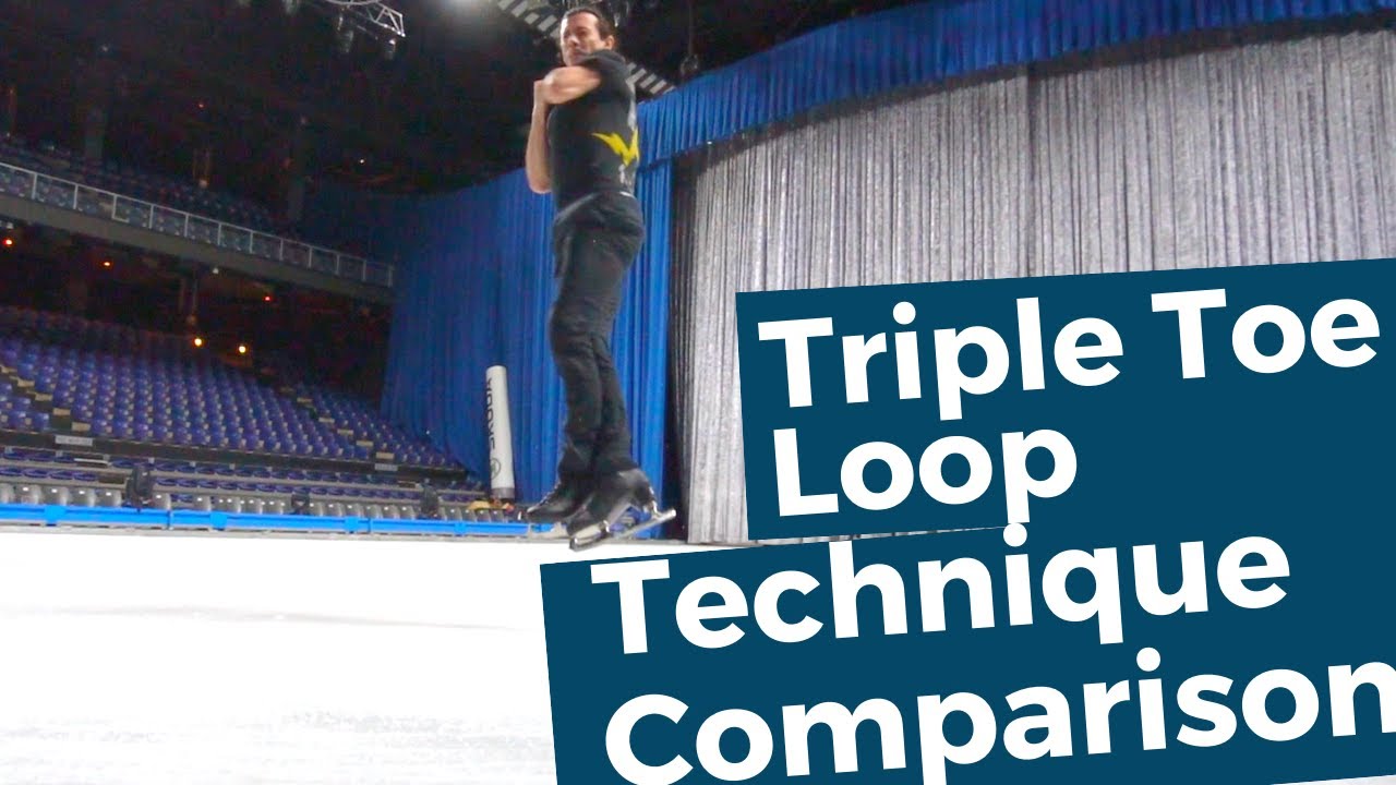 Triple toe loop technique comparison in slow motion. - YouTube