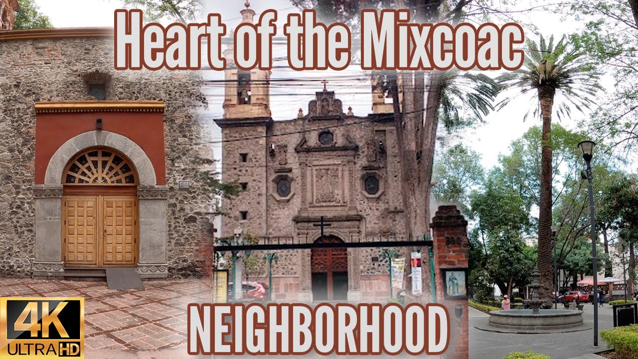 Barrio Mixcoac ⛲ 4K Virtual Tour Inmersive Sound / Rubens Street of the ...
