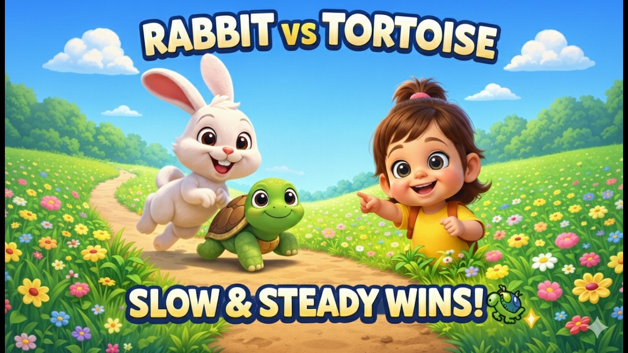 Rabbit & Tortoise Race Story 🐰🐢 | Kids Hindi Story | Mira | Aiki Kids ...