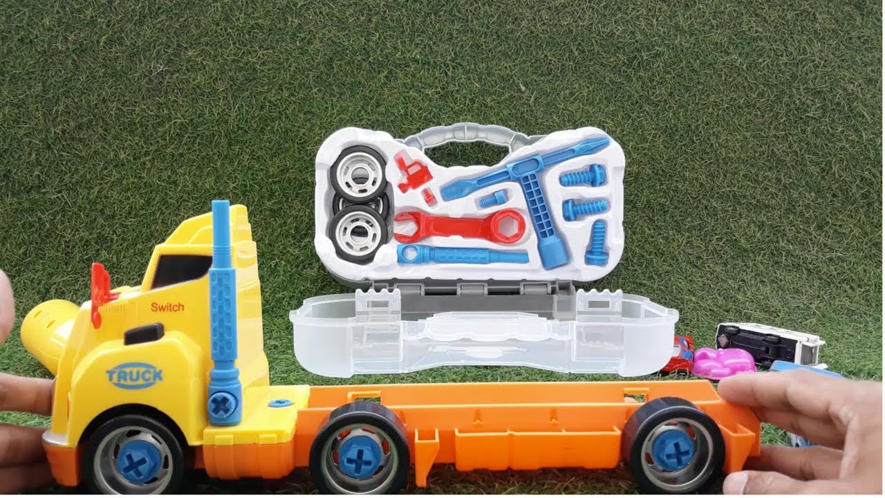 Truck Maintenance Tool Set Toys For Kids - YouTube