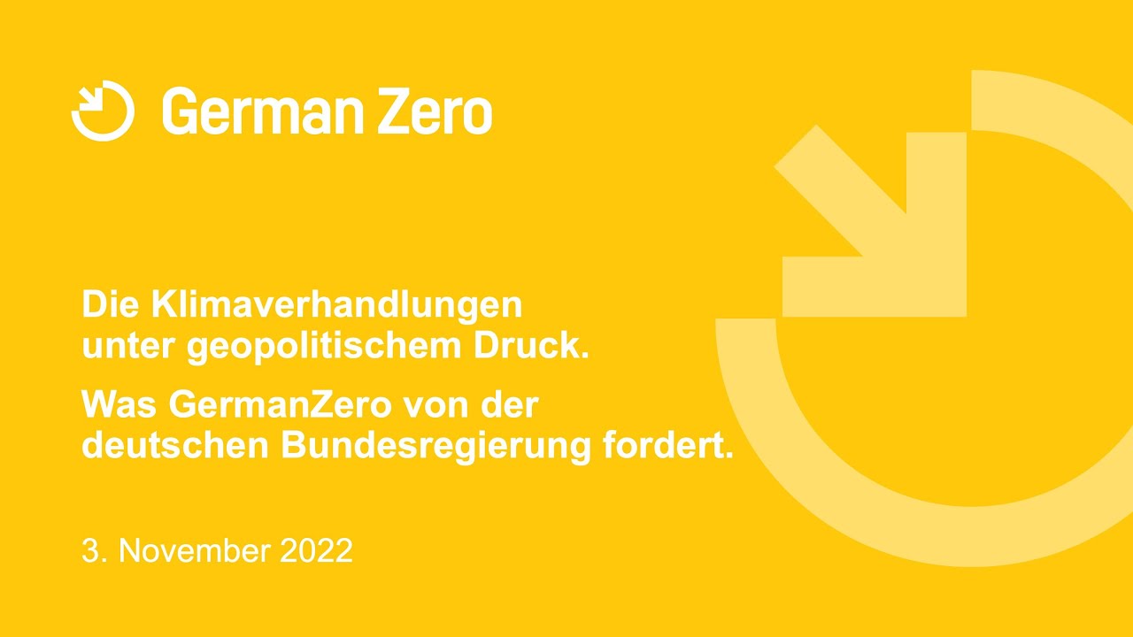 COP27-Vorschau von GermanZero - YouTube