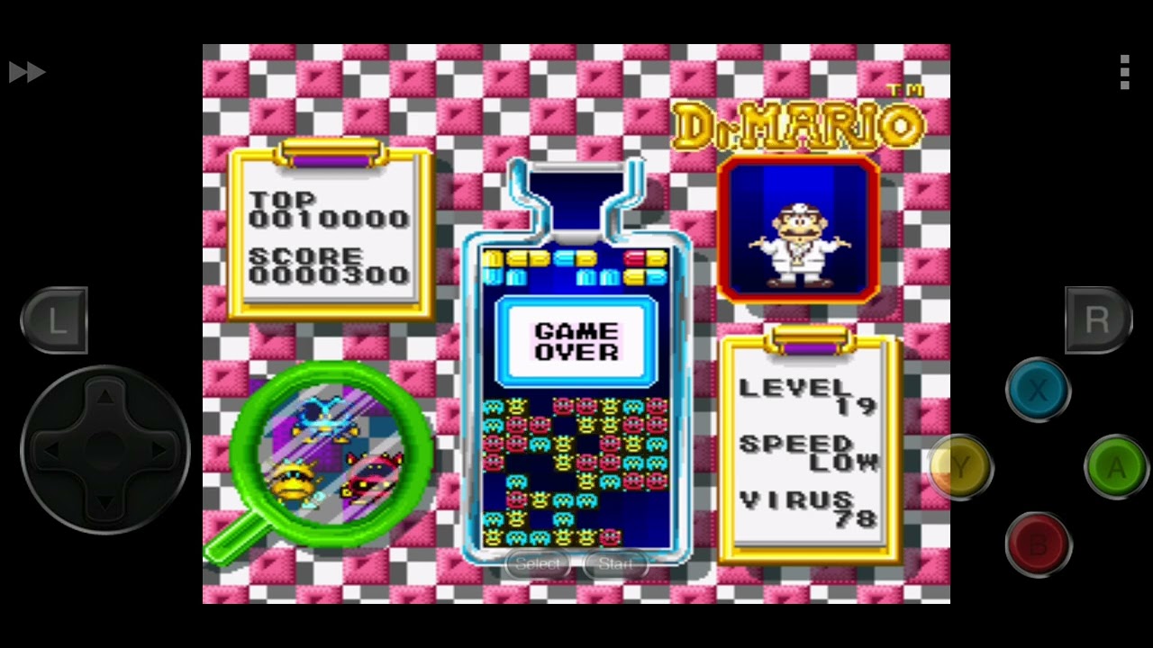 Dr. Mario (Super NES): Game Over - YouTube