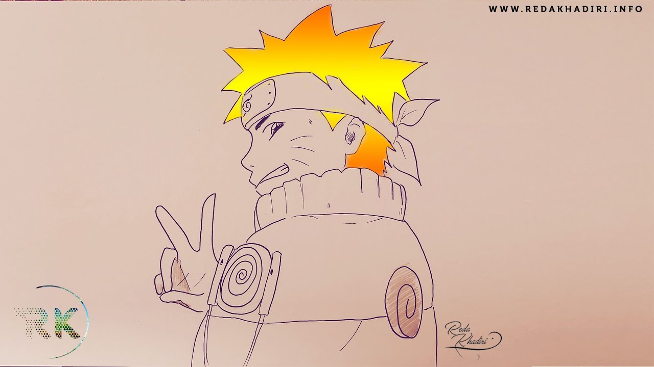 Comment dessiner Naruto Uzumaki - Dessin Facile | Tutoriel de dessin ...