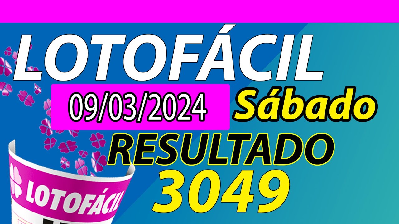 Resultado da Lotofácil 3049 - SÁBADO - YouTube