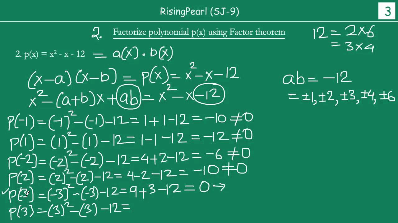Solving problems on Factor theorem (1 of 2) [Easy] Part-2 - YouTube