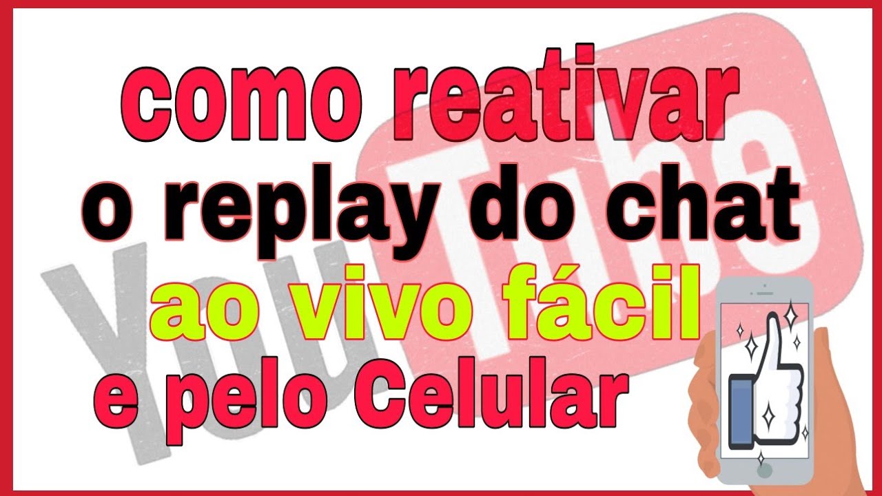Como reativar o replay do chat ao vivo pelo celular - YouTube