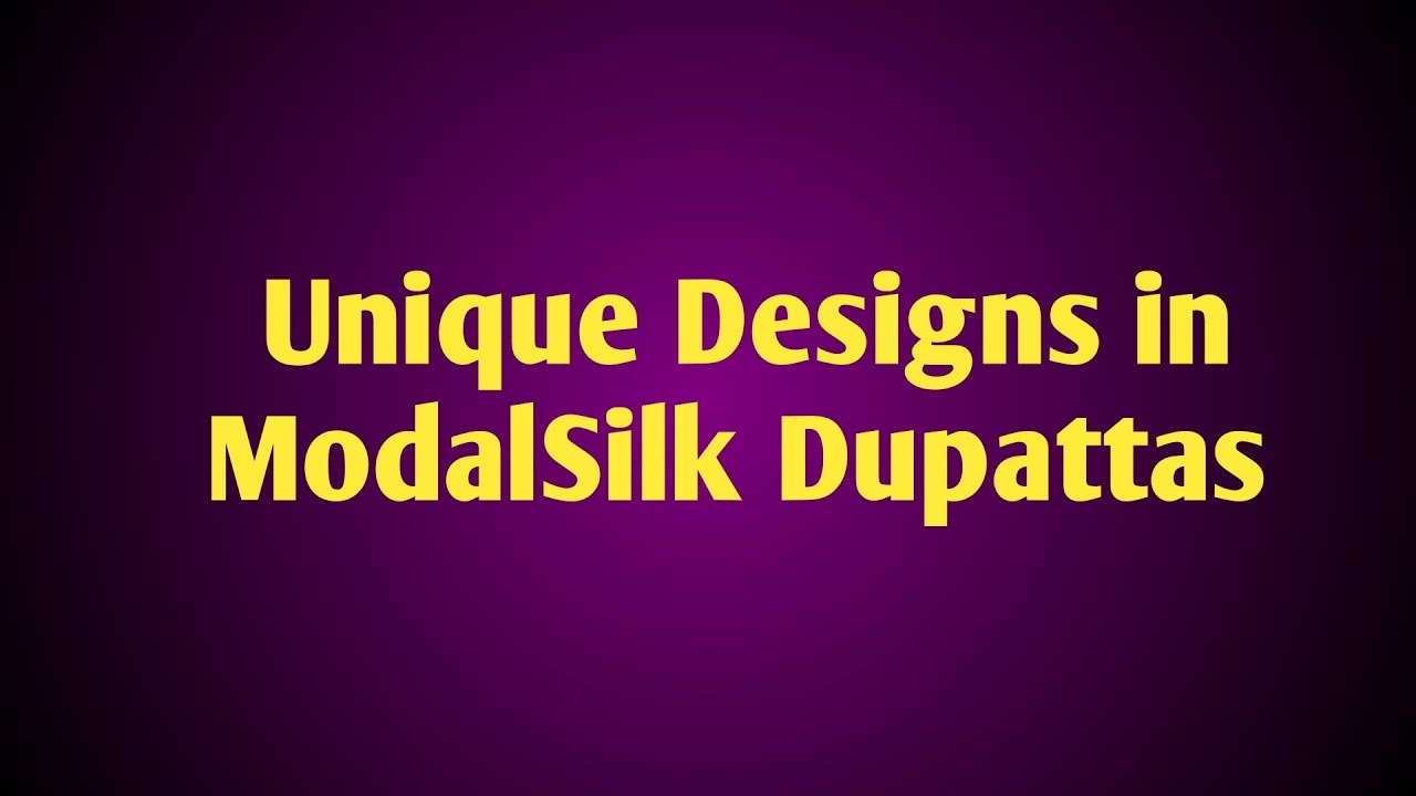 💕 Beautiful & Unique designs in Modal Silk dupattas #trending # ...