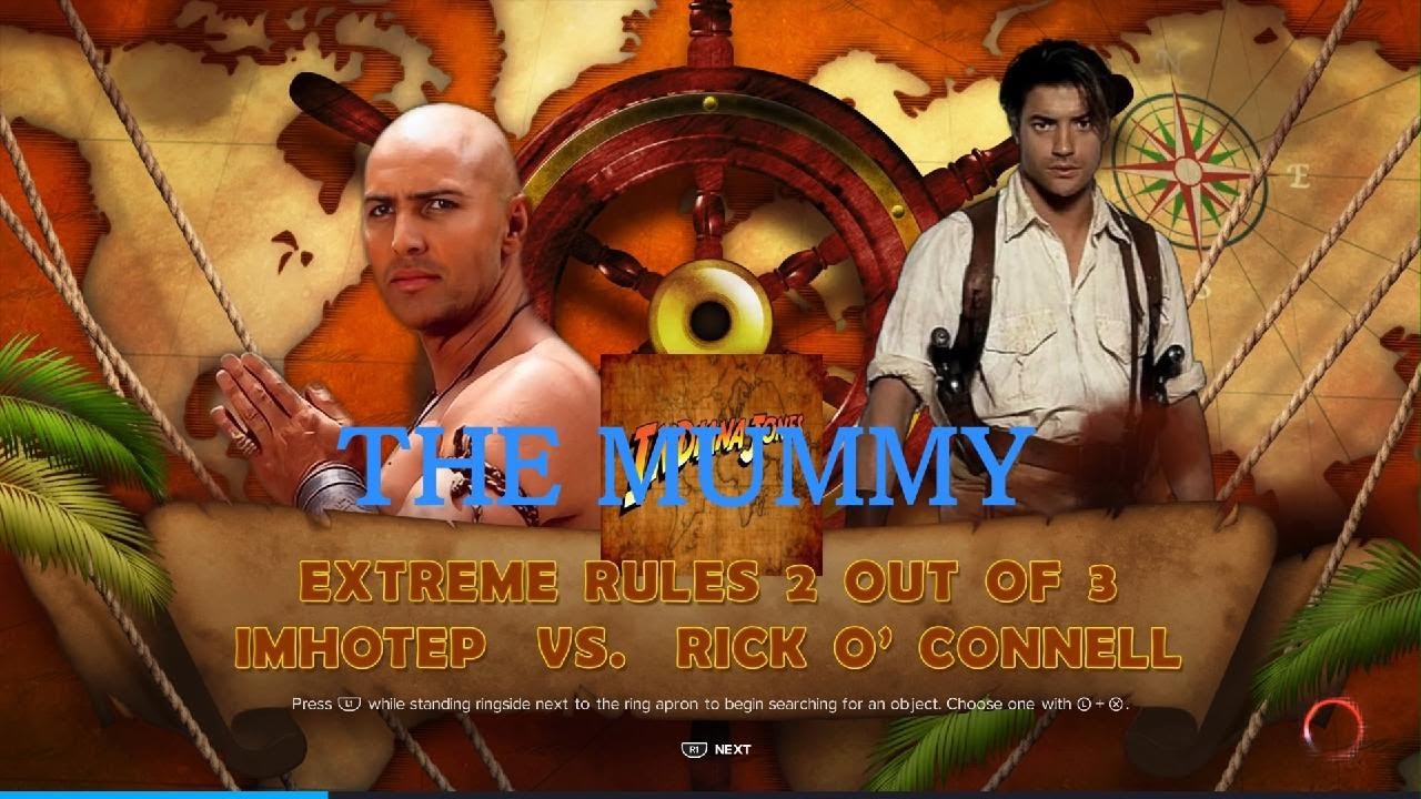 Imhotep vs. Rick O'Connell - EXTREME RULES MATCH - YouTube