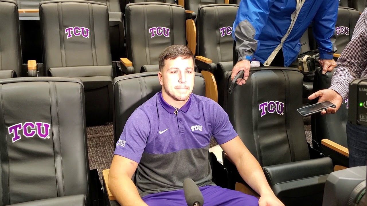 TCU LB Garret Wallow talks win over Texas - YouTube