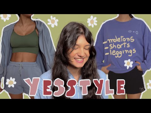 PROVANDO ROUPAS AESTHETIC DA YESSTYLE | Yesstyle Try-on Haul (moletom, calça, shorts)
