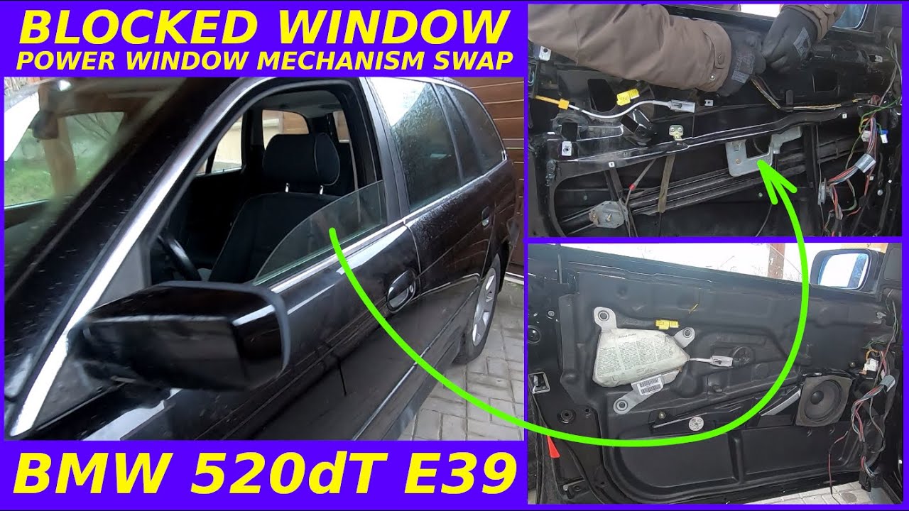 BMW e39 - Power Window Mechanism Swap (HD) - YouTube
