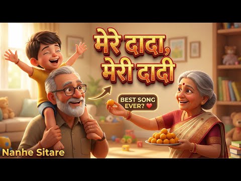 Mere Dada Meri Dadi | मेरे दादा मेरी दादी | Dada Dadi Song | Hindi Rhymes | Nanhe Sitare