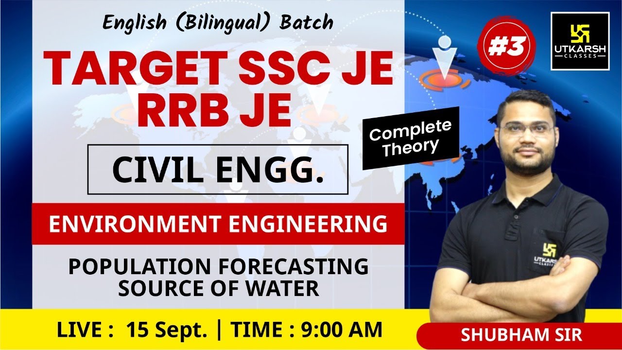 Environment Engineering #3 |Civil Engg. | English Bilingual Batch|SSC JE & RRB JE Exam| Shubham ...