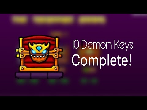 Geometry Dash 2.2 | COMPLETE +10 DEMON KEY CHESTS! - YouTube