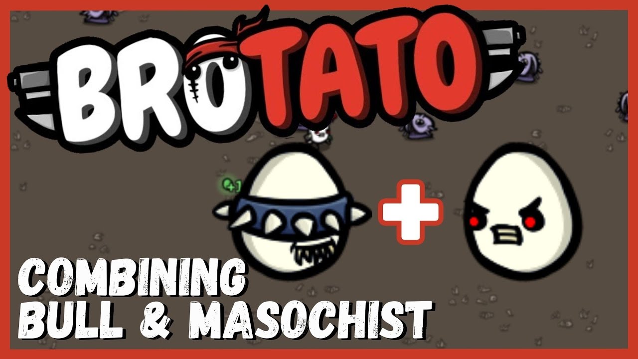 What happens if you combine Bull and Masochist? | Brotato modded - YouTube