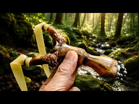 Fast Loading Bamboo Slingshots with Magnetic Projectile Holders