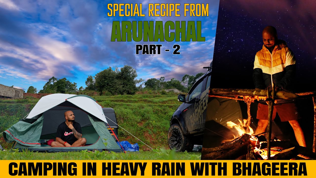 Heavy rain d namma Camping bokka North East India da Chicken Roast 😍 ...